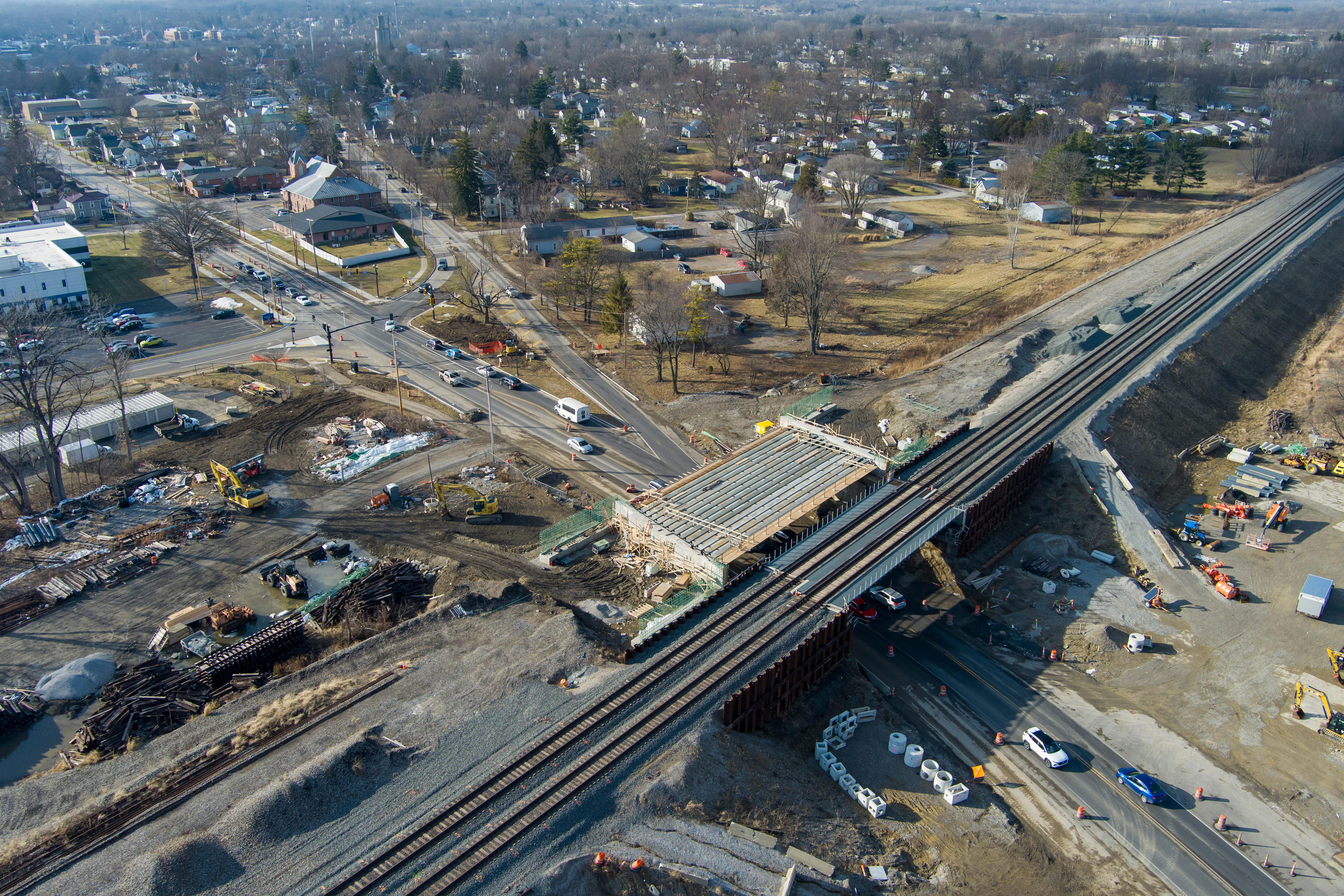 Widening of US36/SR 37 under railroad bridge in Delaware enters final year