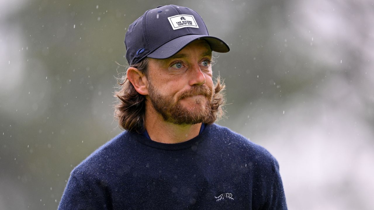 Tommy Fleetwood wearing Tiger Woods’ Sun Day Red brand at Genesis ...
