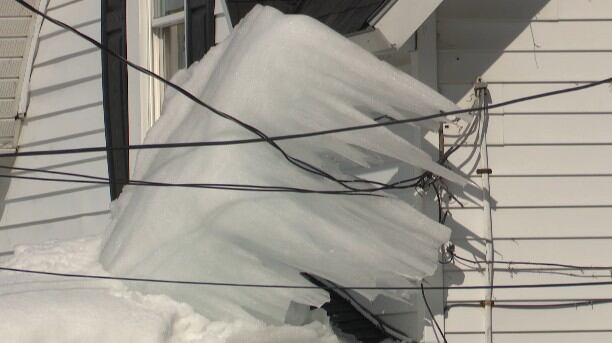 Falling ice poses danger to people, homes, vehicles