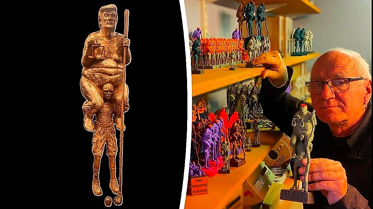 Artist creates a $117,579 Trump sculpture – 'God of injustice'