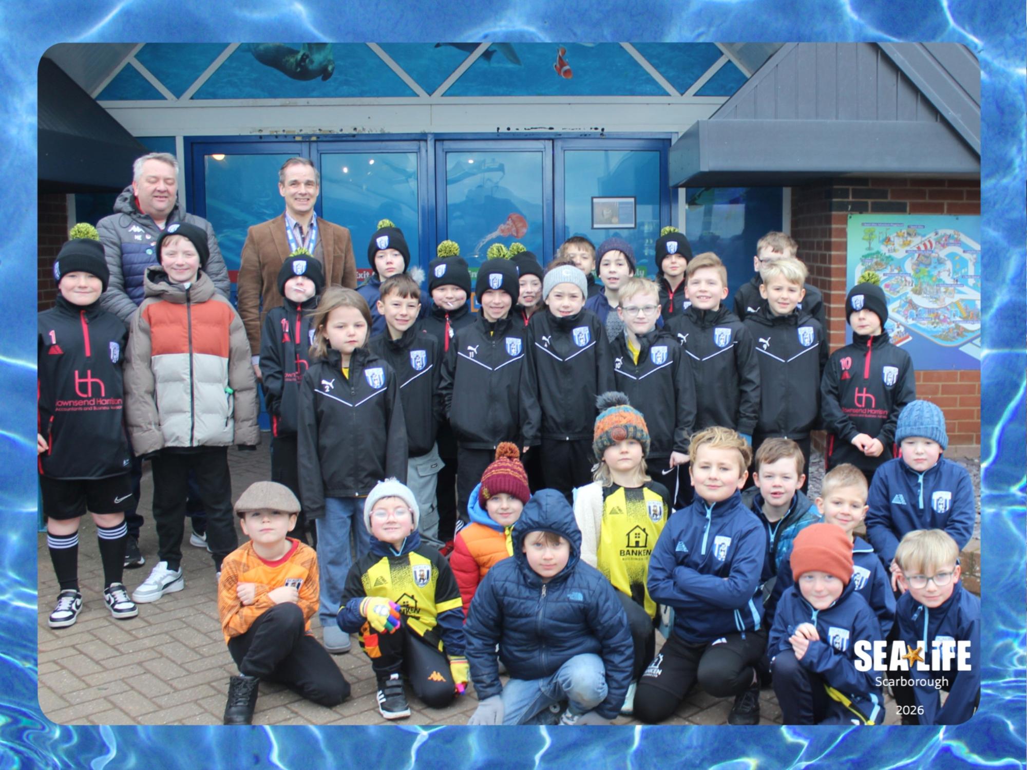 Otters FC land on Scarborough SEA LIFE as town marks 400-year celebration