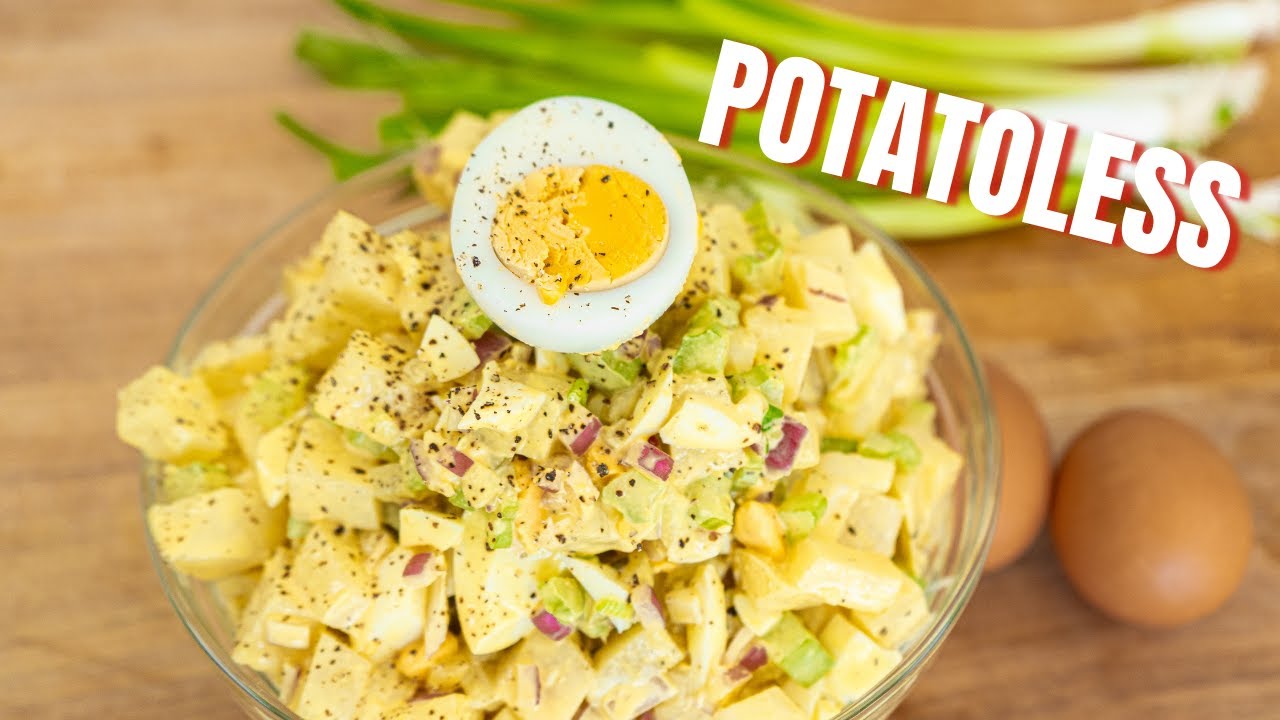 How to make the best keto potato salad! Potatoless!
