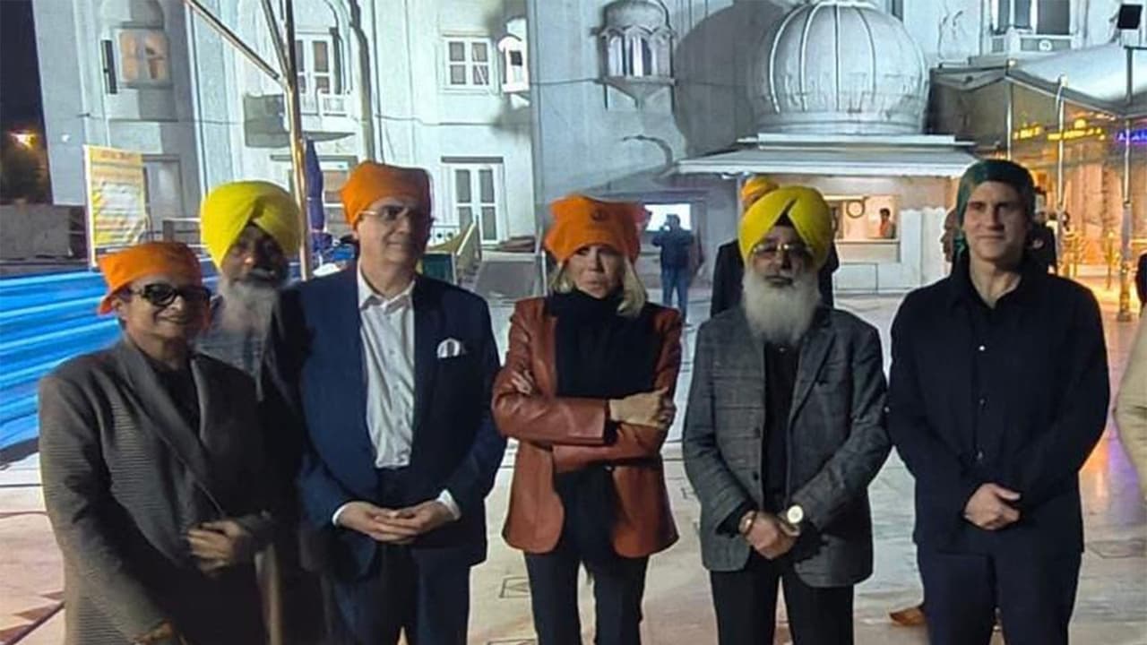 Macron visits Gurdwara Bangla Sahib, officials deny road block rumours
