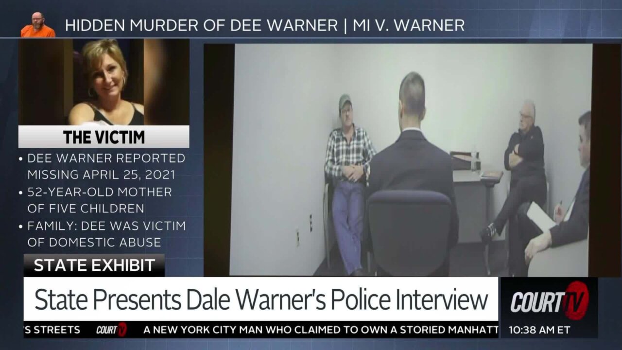 Hidden murder of Dee Warner: Jury sees Dale Warner police interview