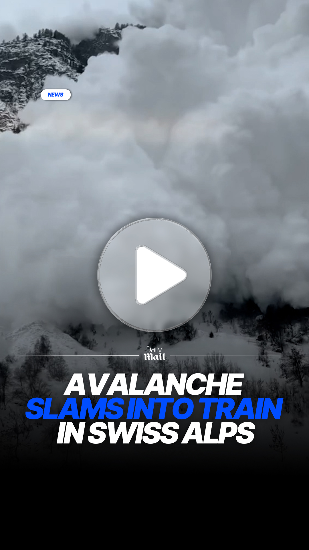 Avalanche strikes train in Swiss Alps near Zermatt