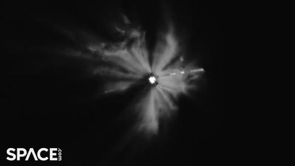 SpaceX Starship's hot staging in amazing tracking cam view