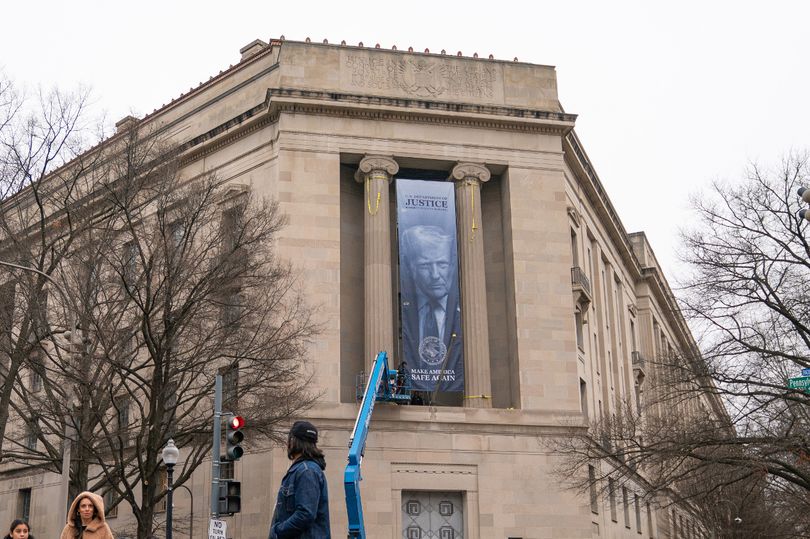 Trump branded a 'dictator' in latest decor move outside the DOJ building