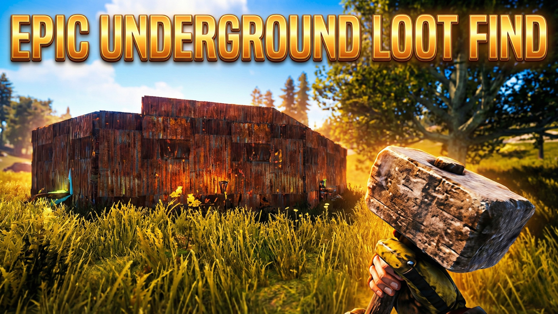 Inside the huge bunker with a surprisingly massive loot room