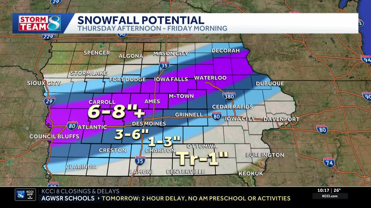 Iowa weather: Heavy snow tonight followed by frigid cold
