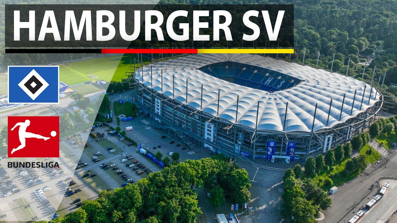 Volksparkstadion (HSV Hamburg) from above 4K breathtaking drone views