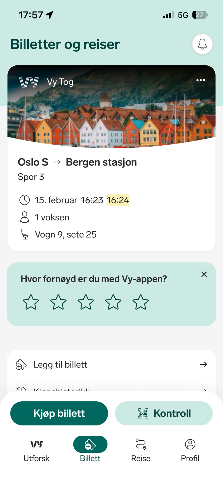 Fikk plass i vogn ni, men toget hadde bare åtte vogner