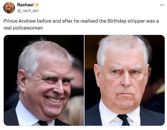 Former Prince Andrew is mocked on social media after he was arrested on ...