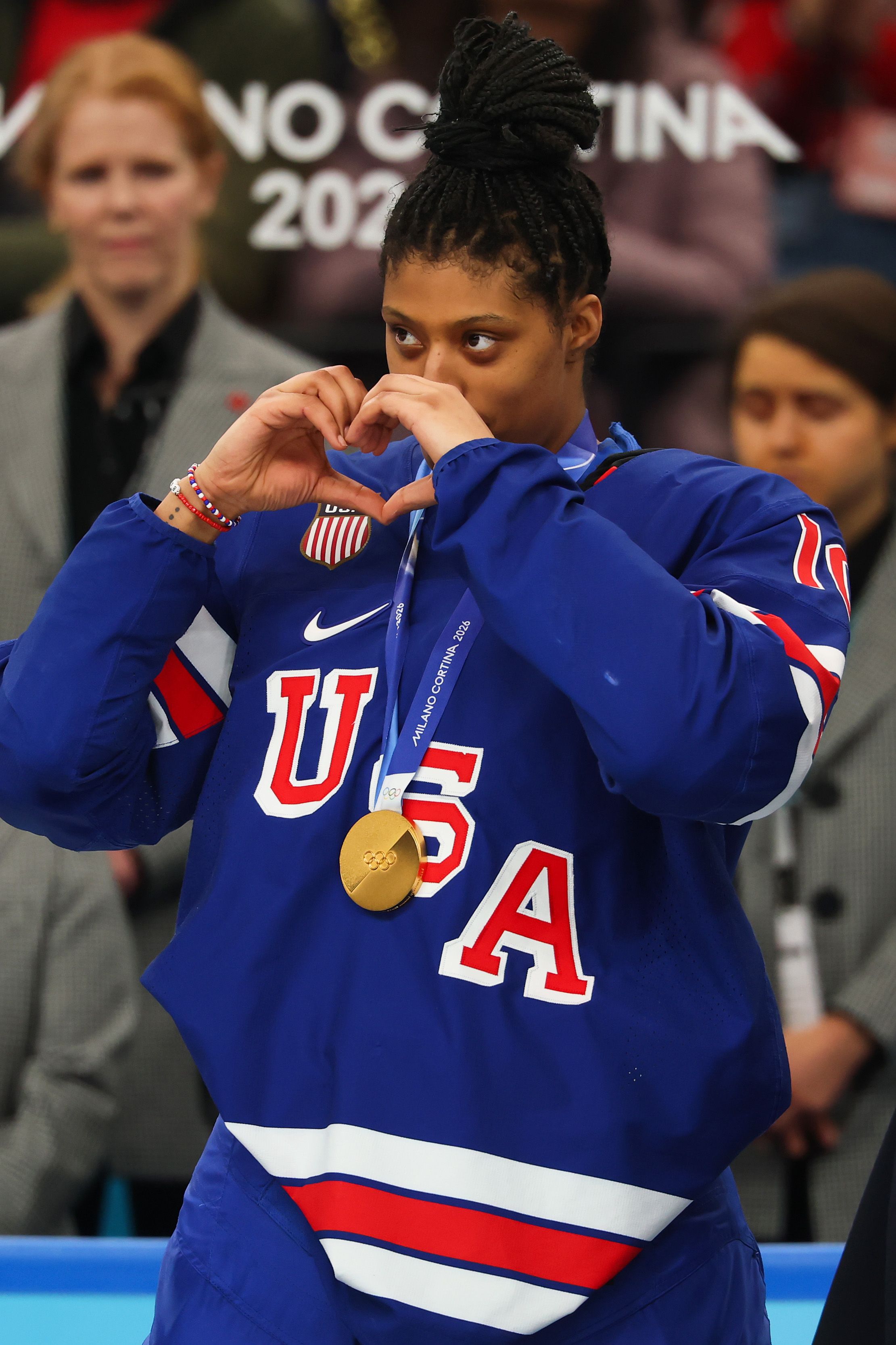 Laila Edwards is the first Black woman to win gold for US hockey at ...
