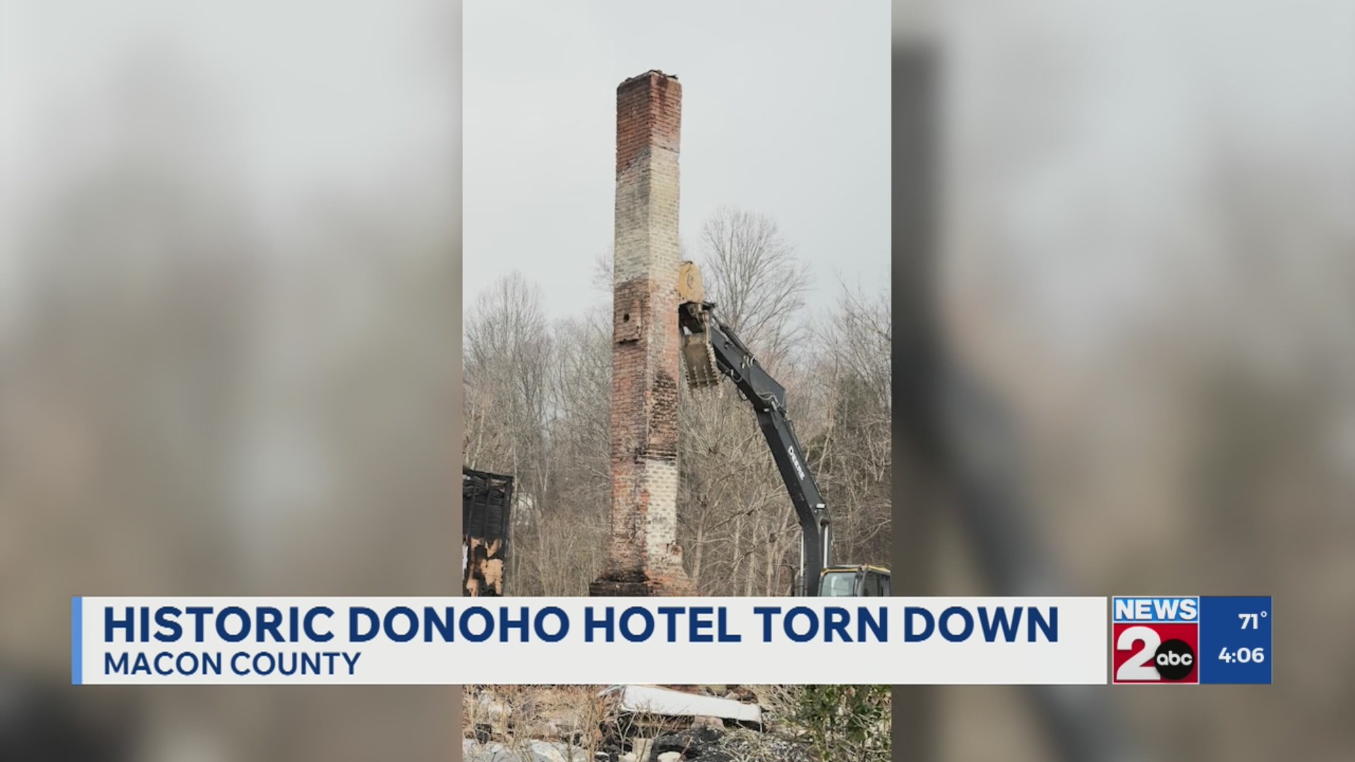 Historic Donoho Hotel torn down in Macon County
