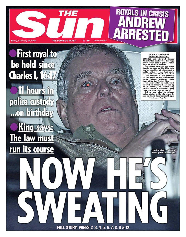'Arrest of Andrew' and 'Law must take its course'