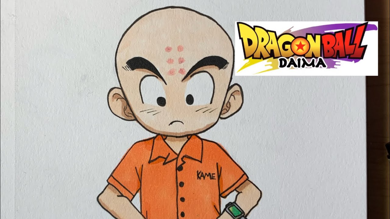 Drawing Krillin: Dragon Ball art tutorial by DAIMA