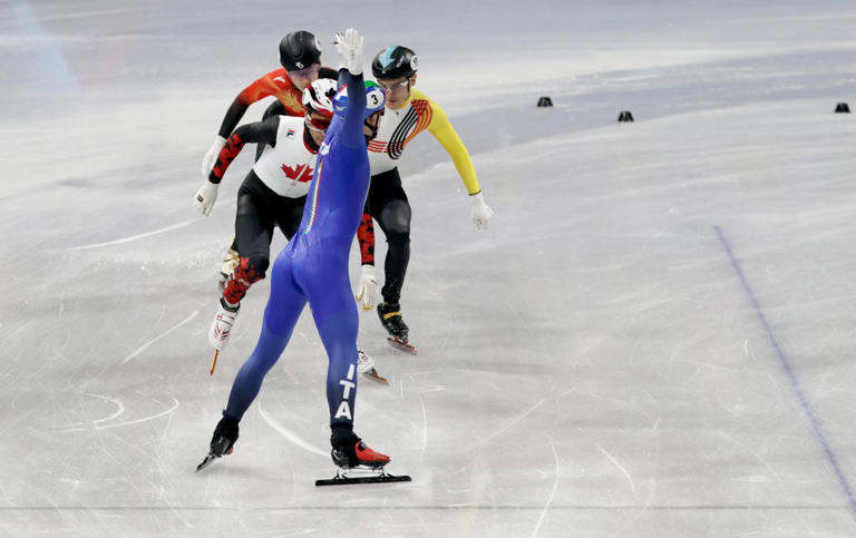 El patinador que cruzó la meta con el trasero en las olimpiadas