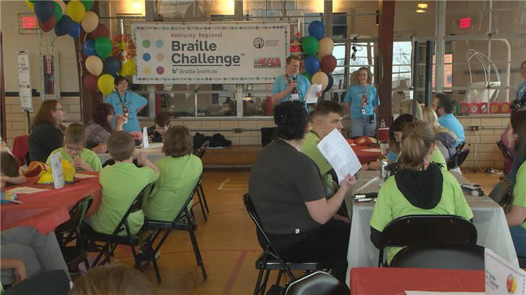 Children from across Kentucky compete in regional Braille Challenge