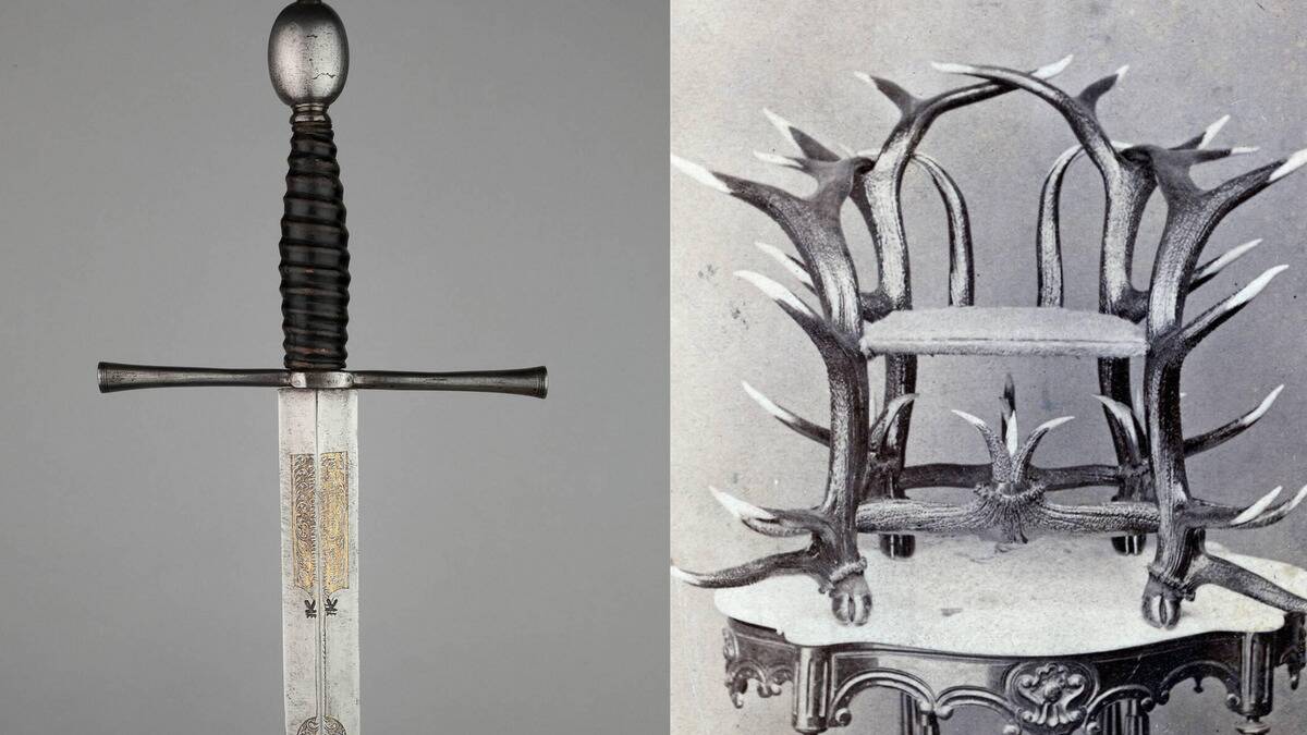 Ancient weapons crafted from exotic materials
