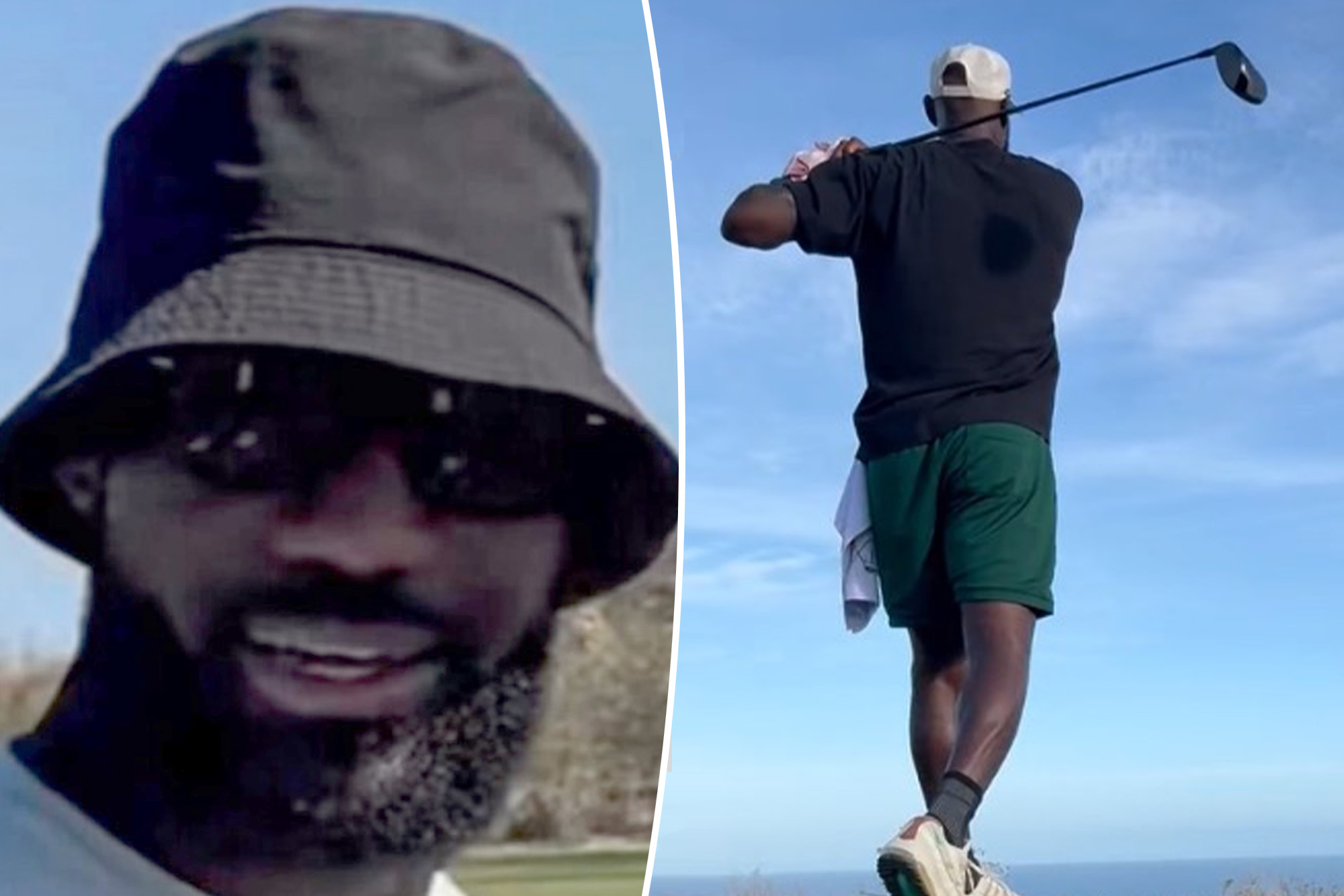 Watch: LeBron James drains long putt while golfing with Jayson Tatum ...