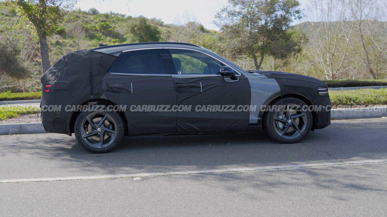 Refreshed Genesis GV70 spied in sport trim with a V6 still under the hood