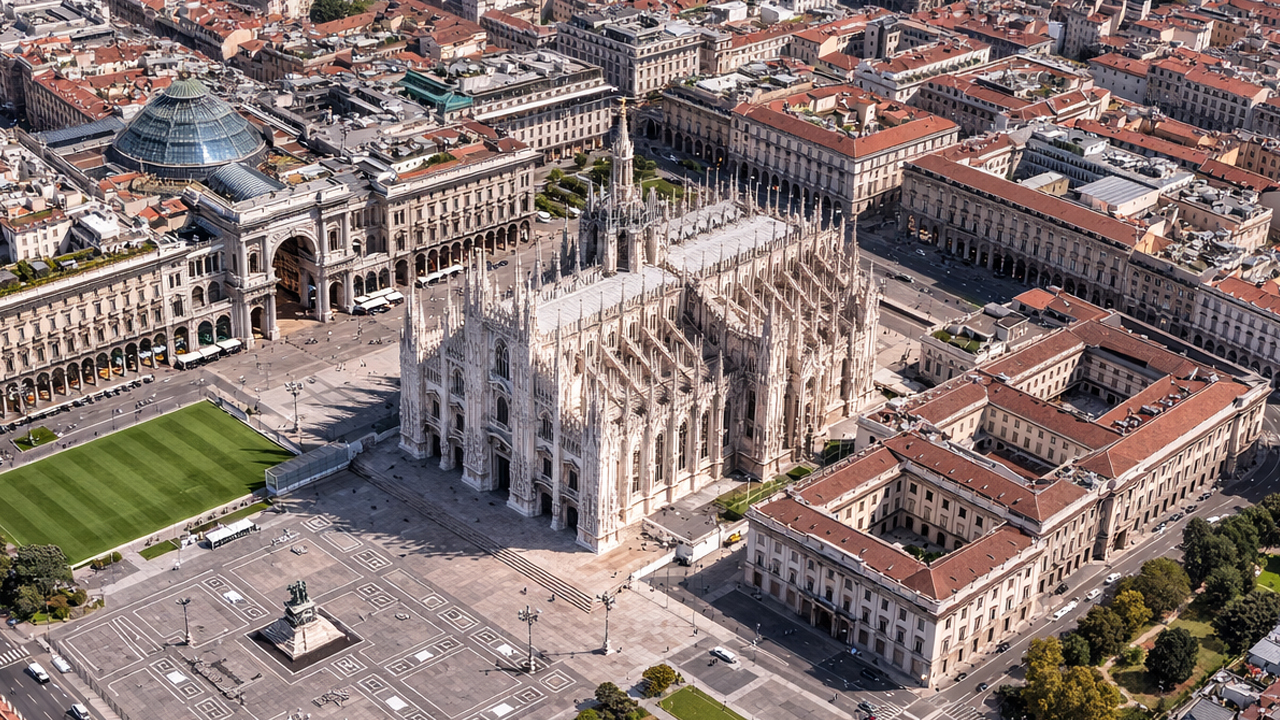 Explorando el centro histórico de Milán desde arriba
