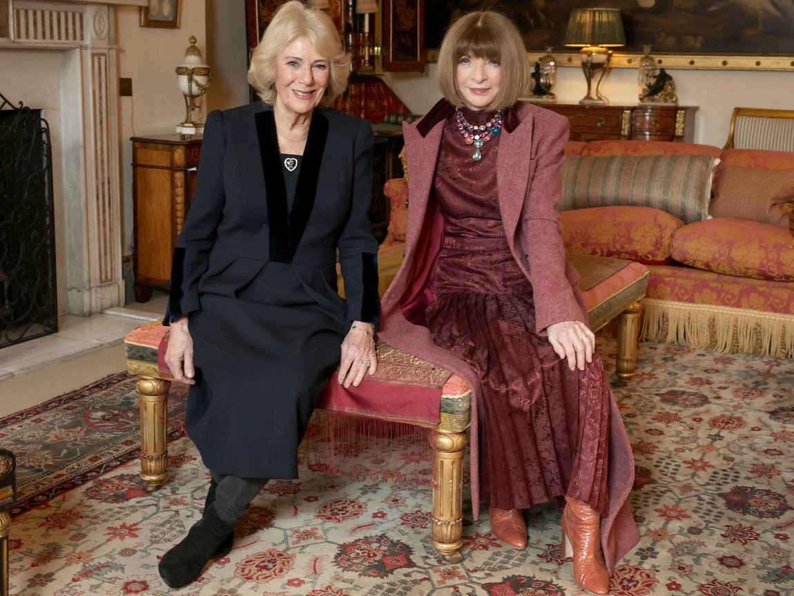 London Fashion Week: Königin Camilla posiert mit Anna Wintour