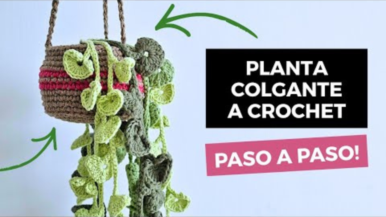 Cómo hacer una planta colgante a crochet: tutorial paso a paso