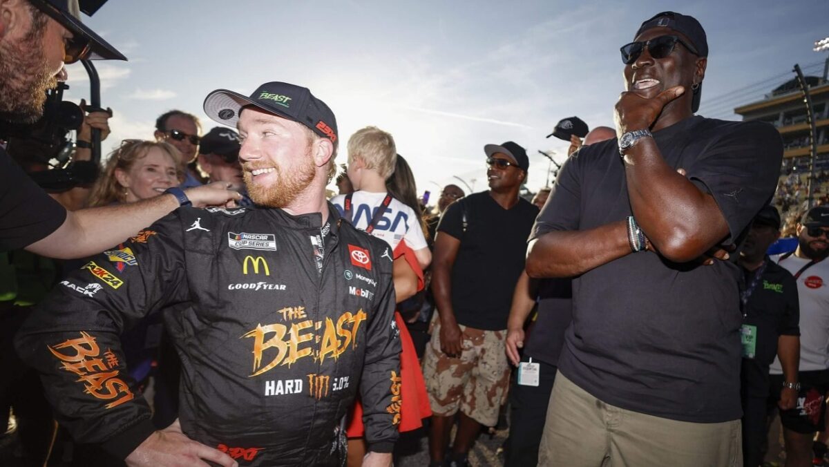 Tyler Reddick Breaks Silence Michael Jordan Daytona 500 Victory Lane ...