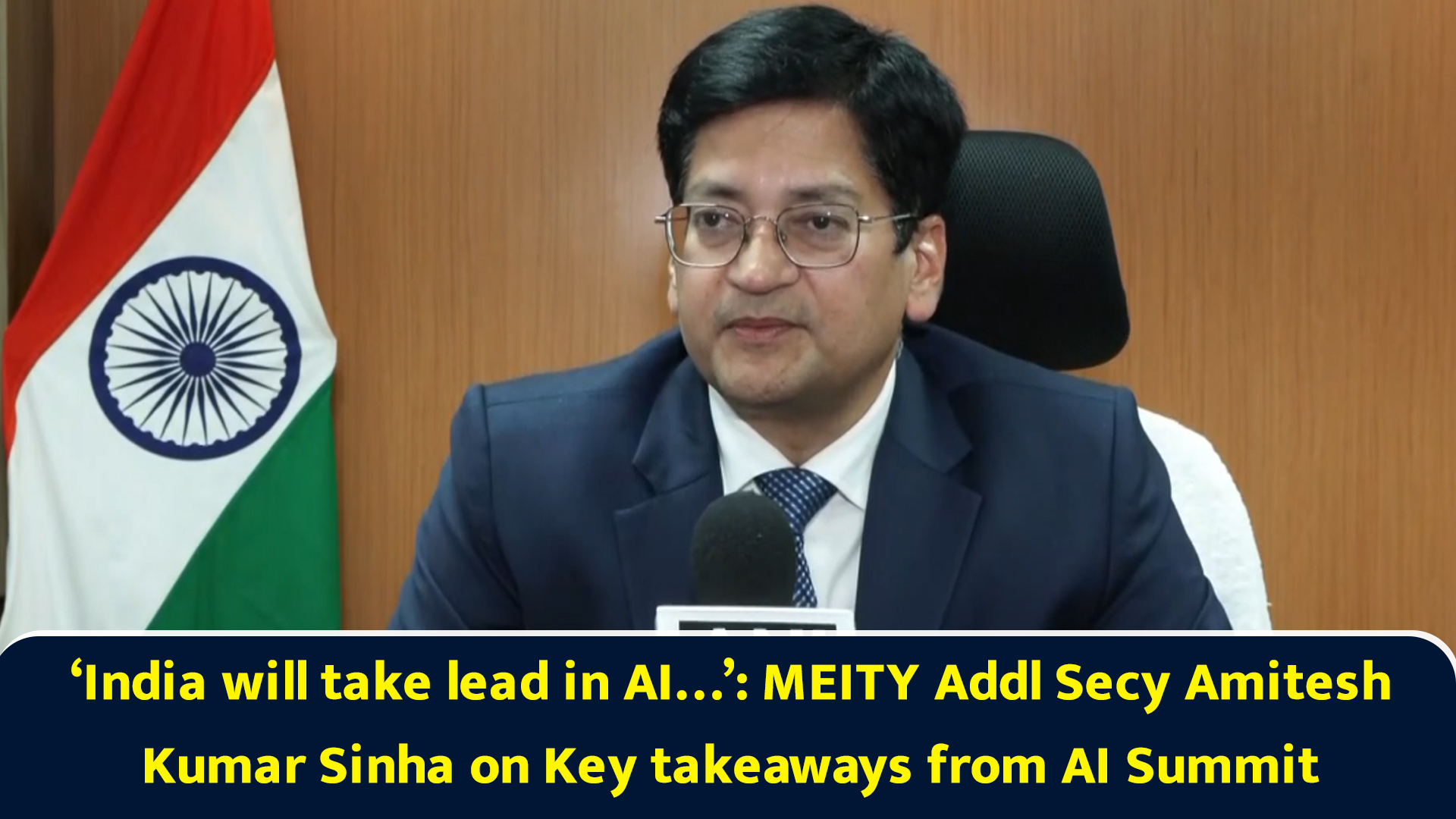 India will take lead in AI: MEITY addl secy Amitesh Kumar Sinha on key ...