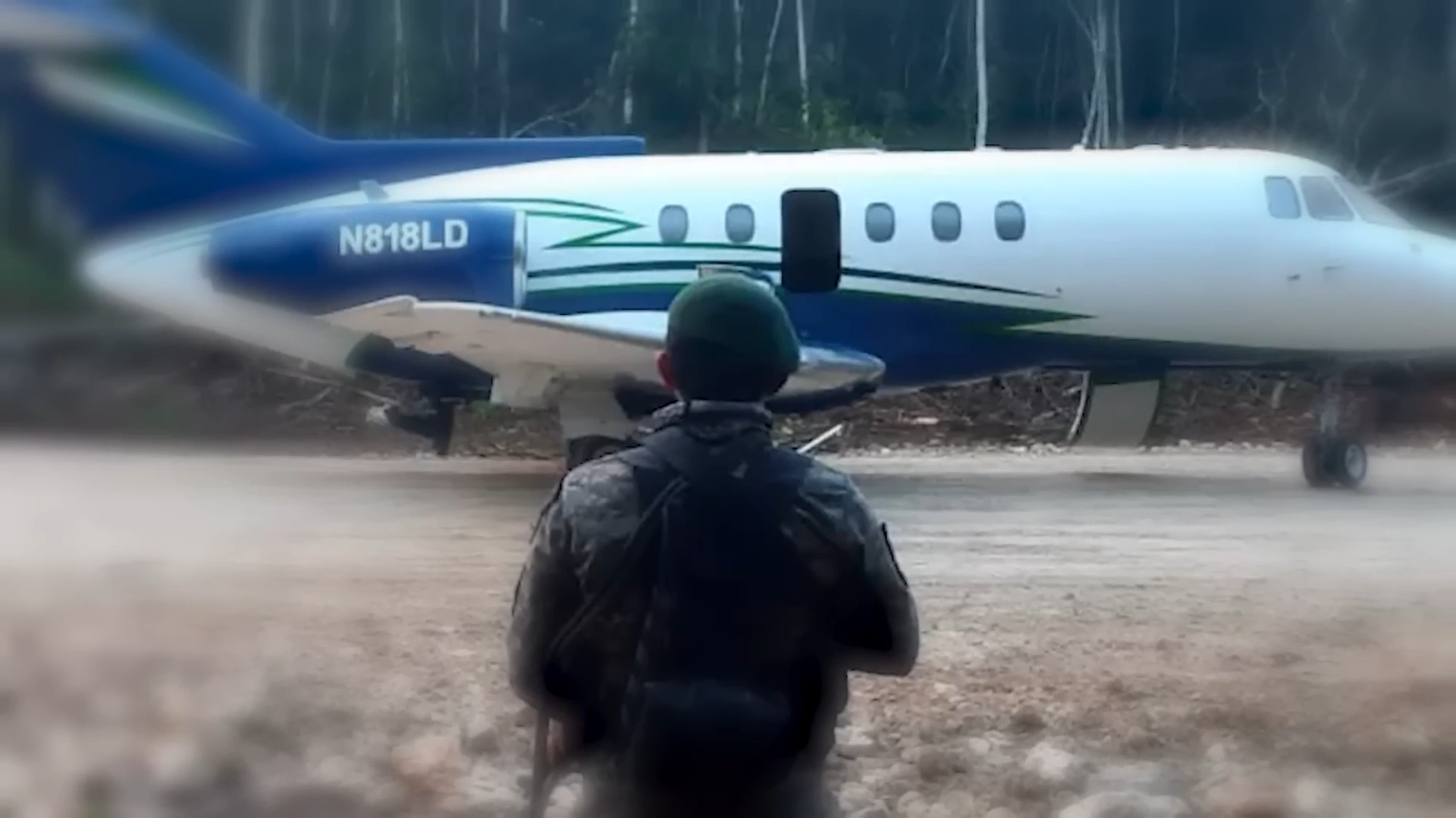 Drug cartel jet seized in jungle makes shocking takeoff caught on camera