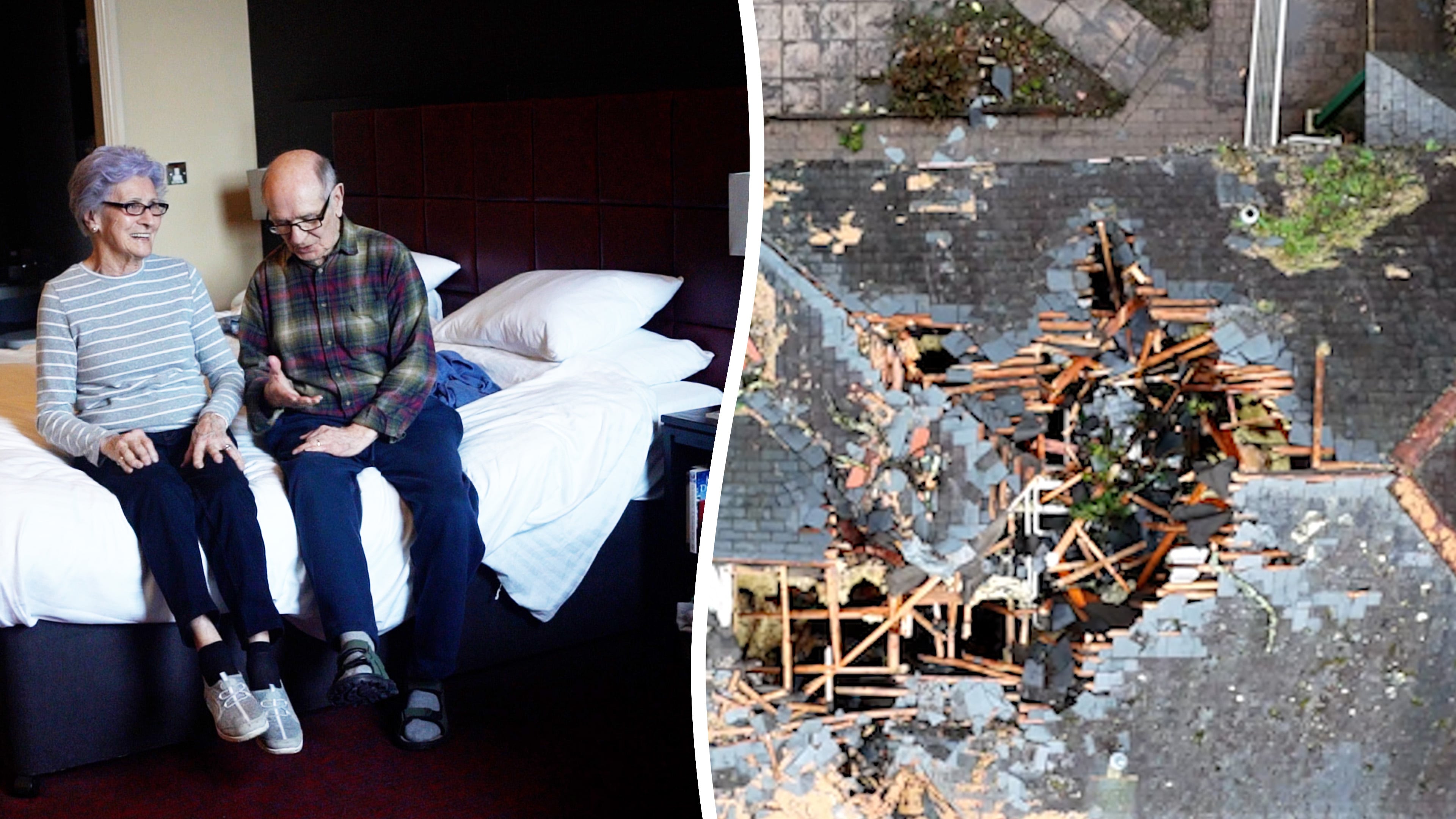 Couple live in popular pub chain after losing home in storm