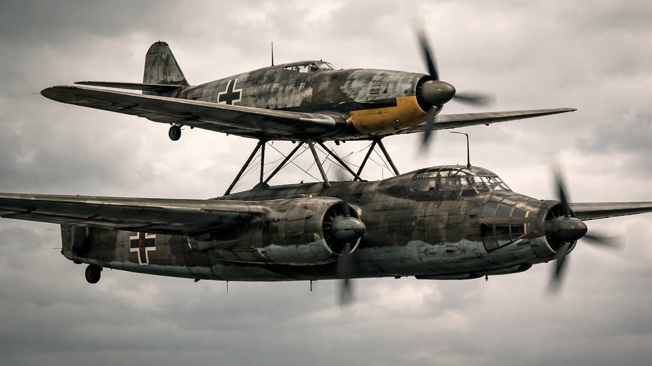 The Nazi flying bomb piloted from another aircraft