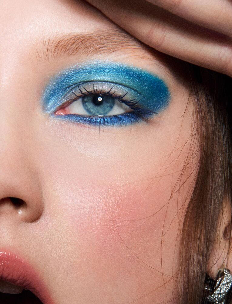 Into the blue: Denim-coded make-up is the fashion week trend to try now