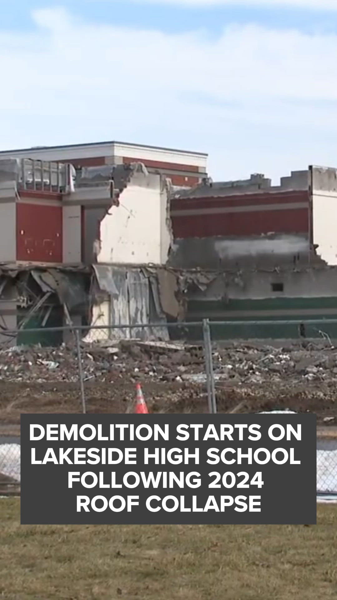 Crews start demolition of Lakeside High School in Ashtabula following ...