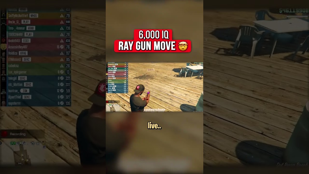 6000 IQ ray gun move in GTA 5 online!