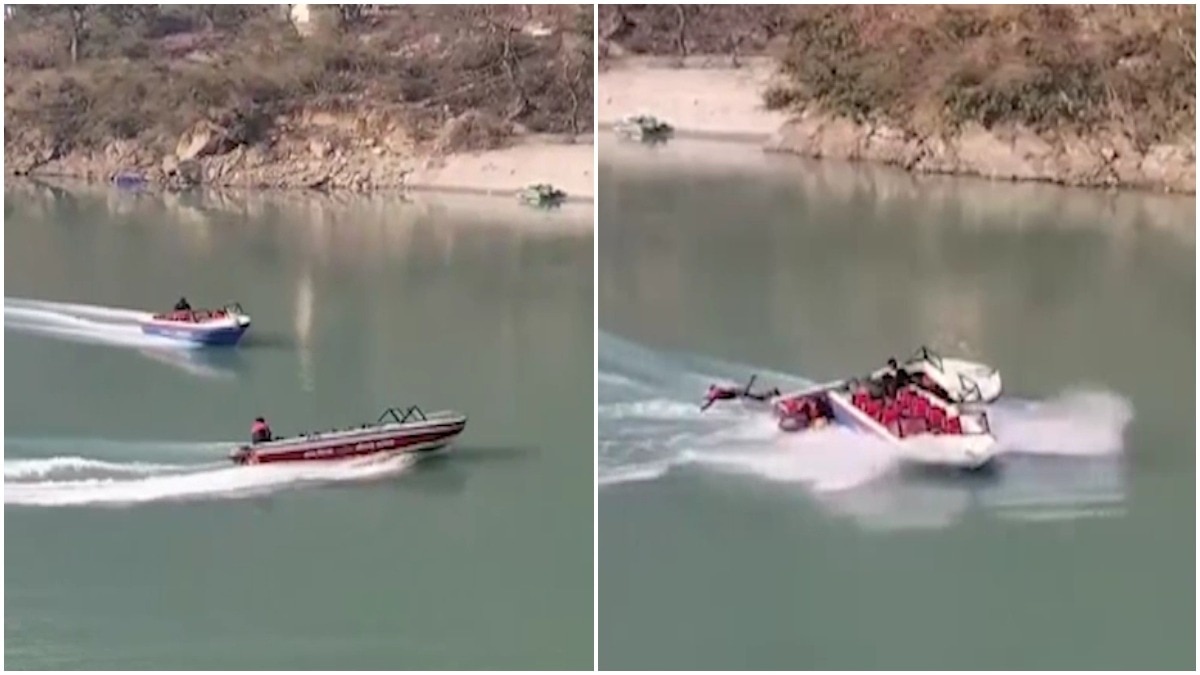 Video: Passengers jump into Uttarakhand river after two boats collide