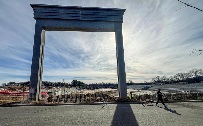 Winter storms push back opening date for new soccer stadium