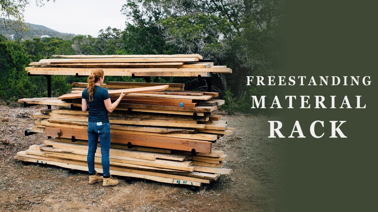 How to build a freestanding material rack