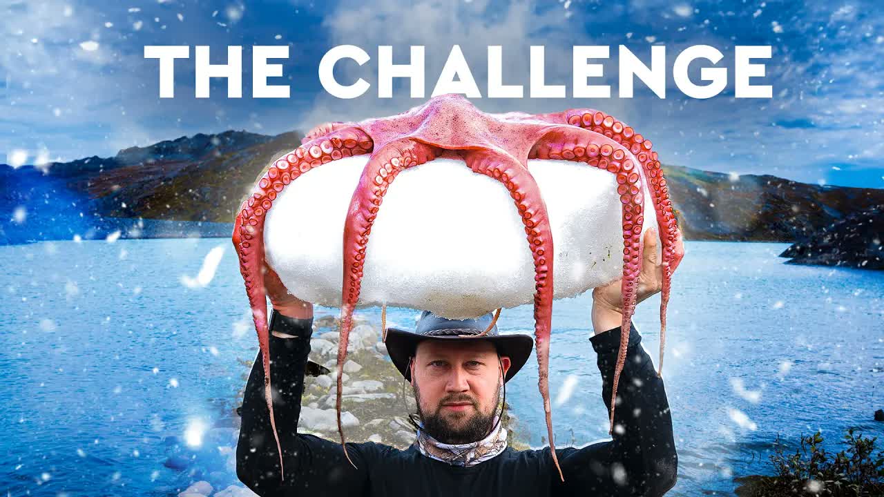 He wanted to cook an octopus, but all he had was snow!