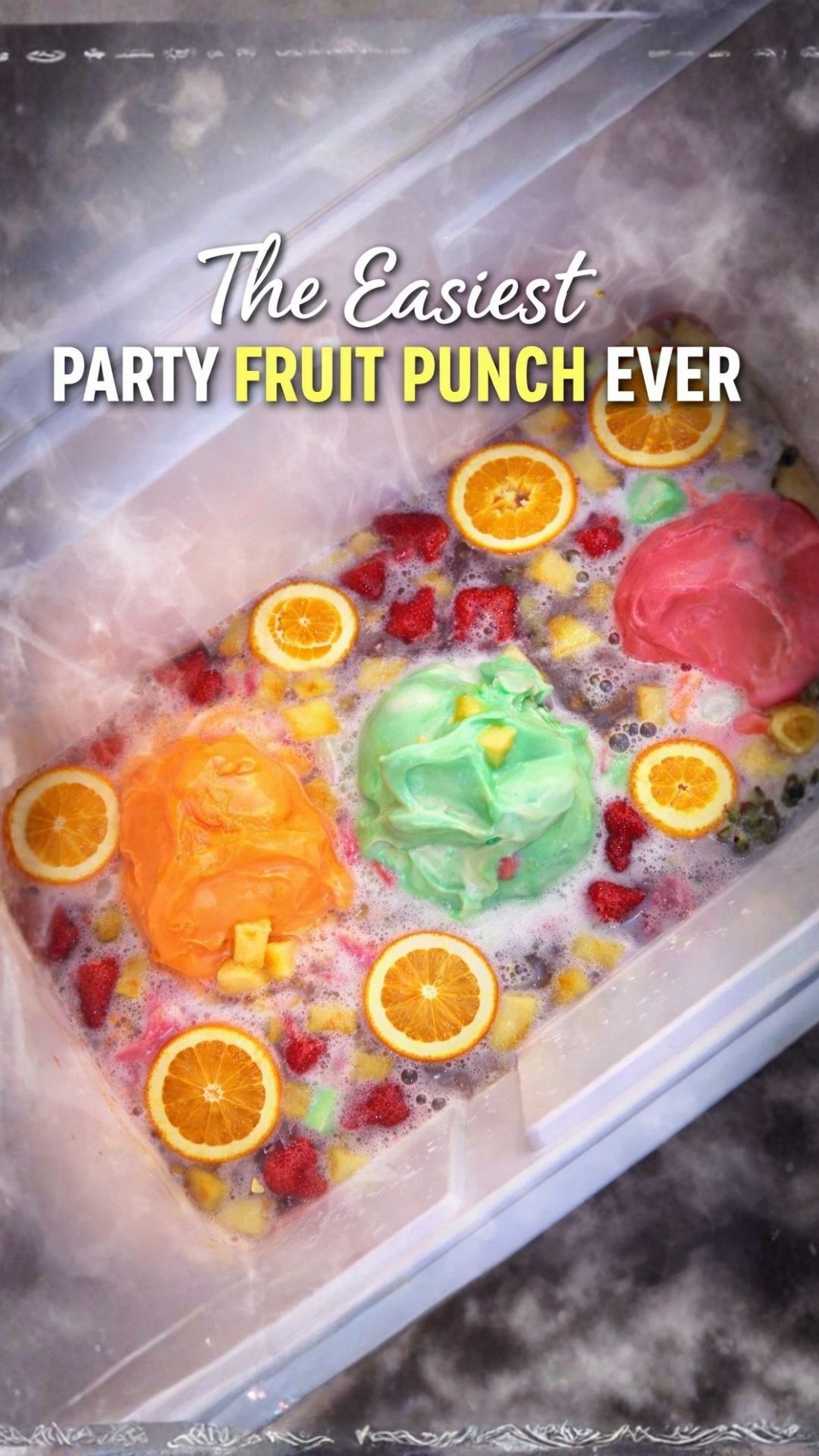 The easiest party fruit punch ever