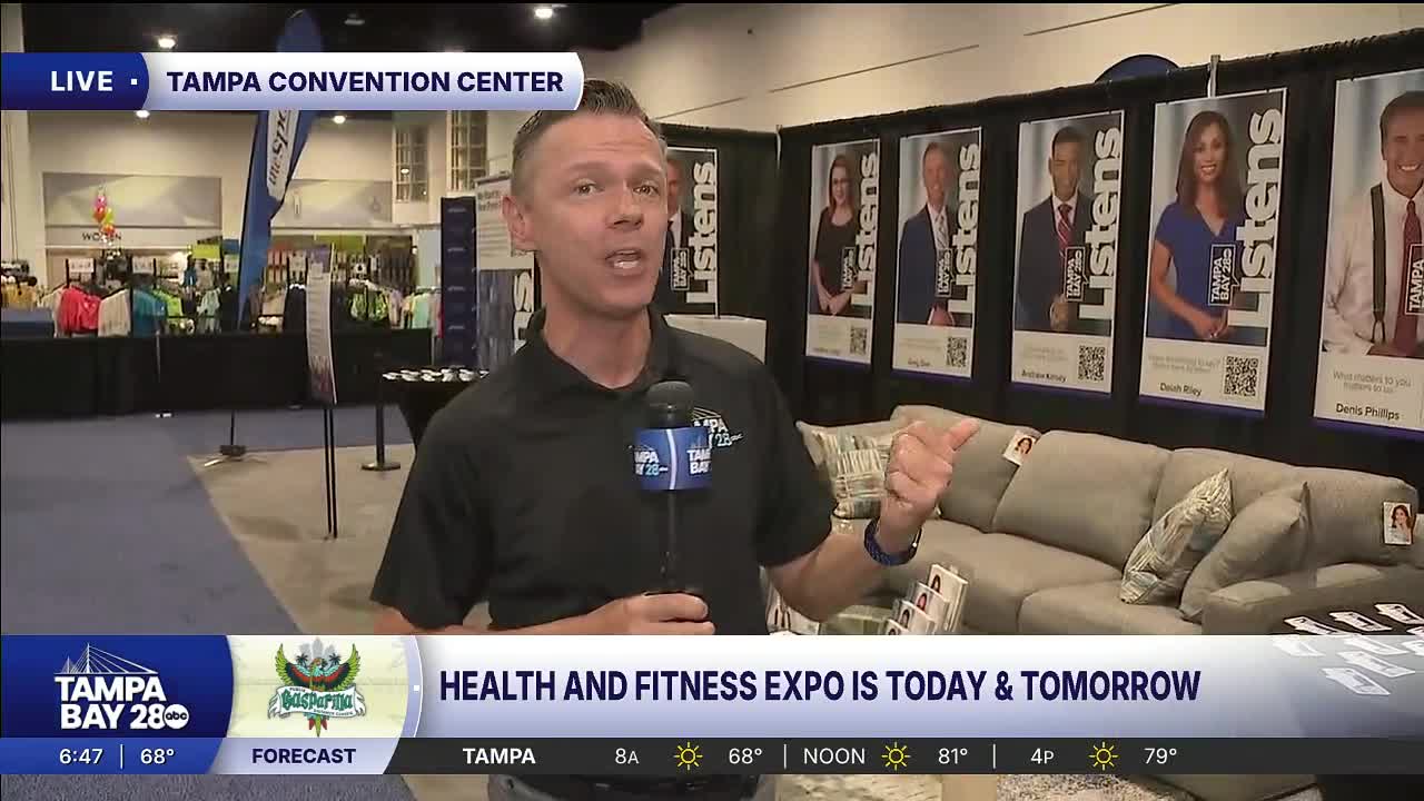Meterologist Greg Dee live at Health and Fitness Expo