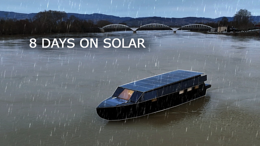 How a solar boat keeps you warm and cosy on a rainy day