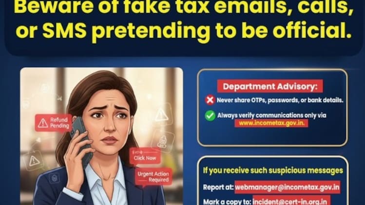 Income Tax Dept warns of fake refund SMS scams targeting taxpayers ...