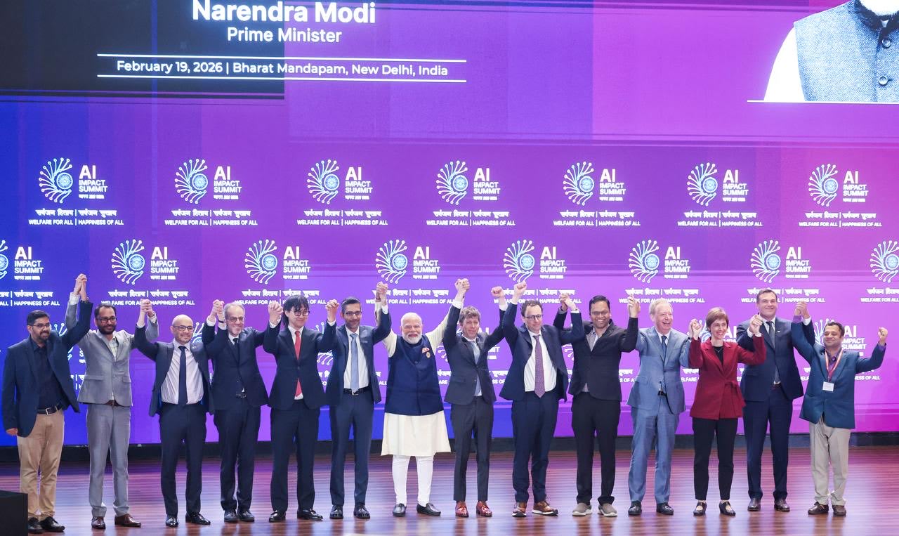 Sam Altman, Dario Amodei avoid holding hands at India AI Impact Summit