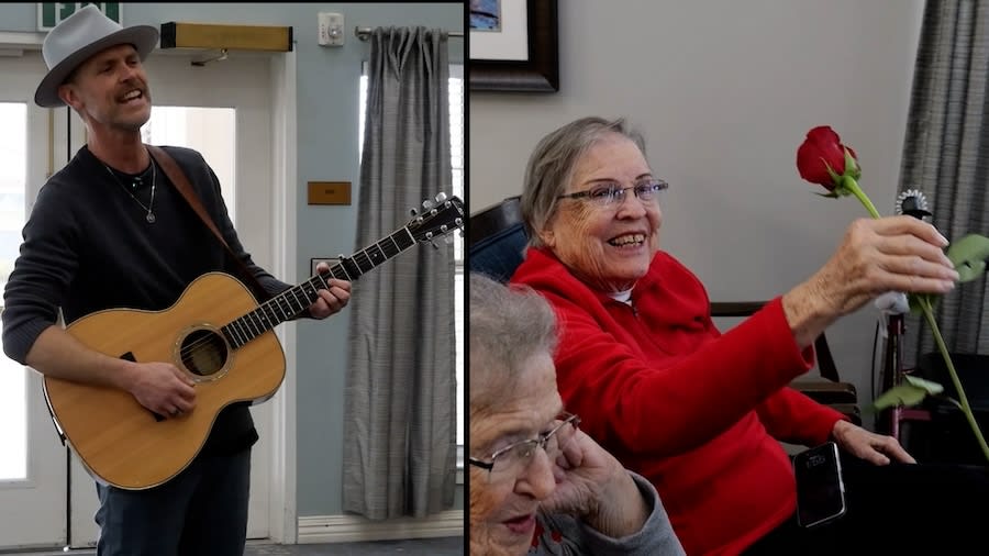 Pop singer Andrew Allen delivers heartfelt surprise concert at senior ...