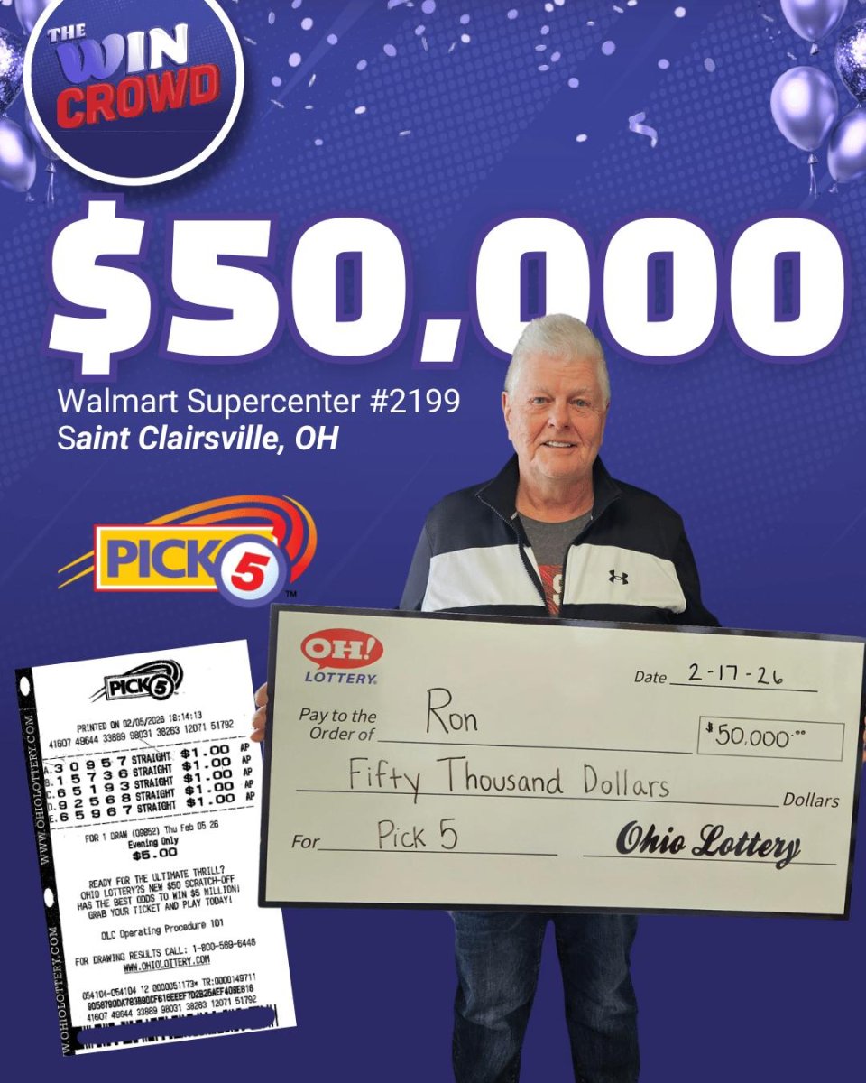 Ohio man buys lottery ticket for wrong drawing, wins $50,000