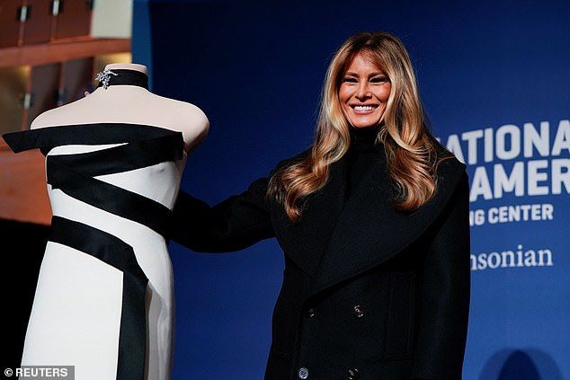 Melania reveals secret message sewn into her iconic black and white ...