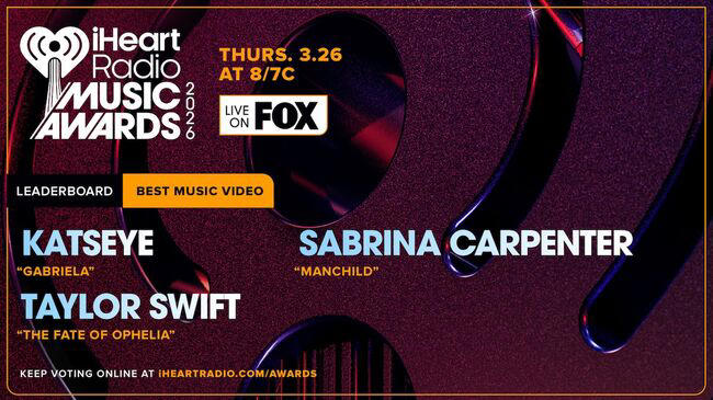 Tracking the fan vote: 2026 iHeartRadio Music Awards leaders right now