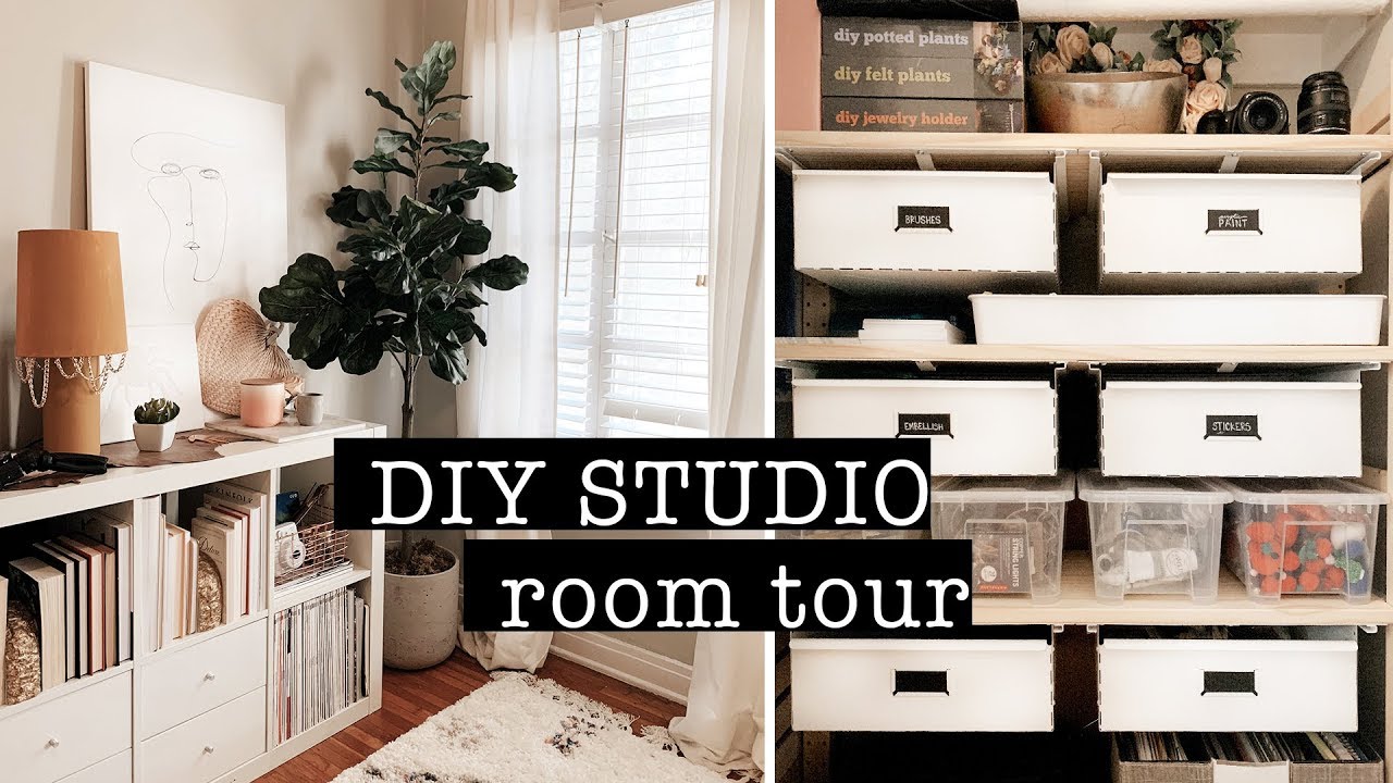 DIY studio room makeover and organization tour